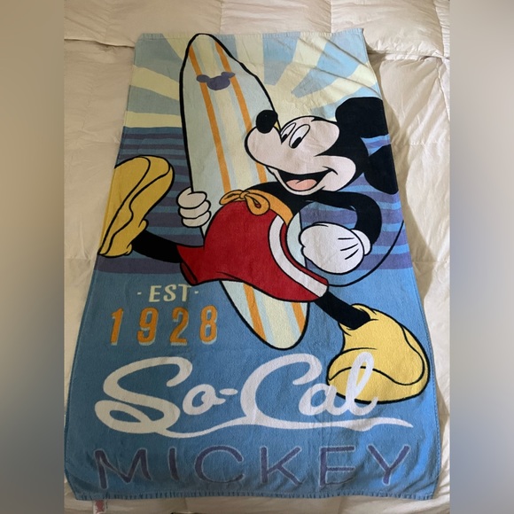 Disney | Other | Disney Mickey Mouse With Surfboard Towel | Poshmark
